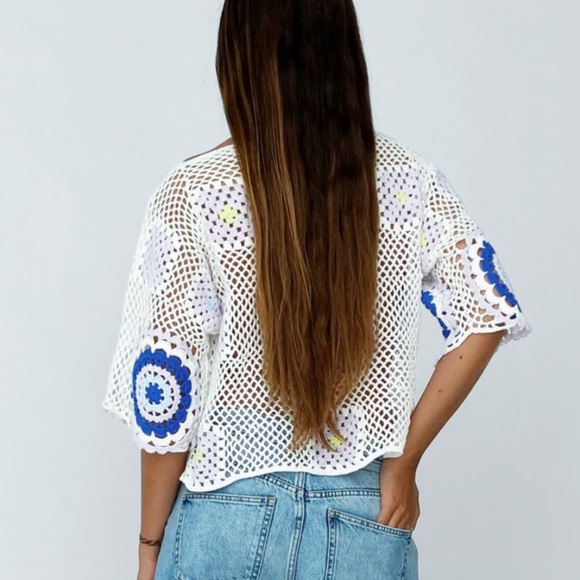 Zara | Tops | Zara Crochet Knit Cropped Toplimited Edition | Poshmark